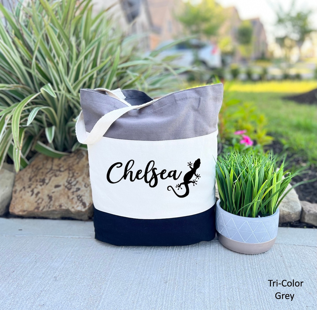 Personalized Lizard Tote Bag, Lizard Lover Gift, Cute Lizard Gift ...