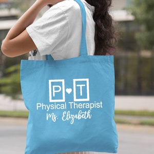 Personalized Physical Therapy Tote Bag, Canvas Tote Bag, Physical ...