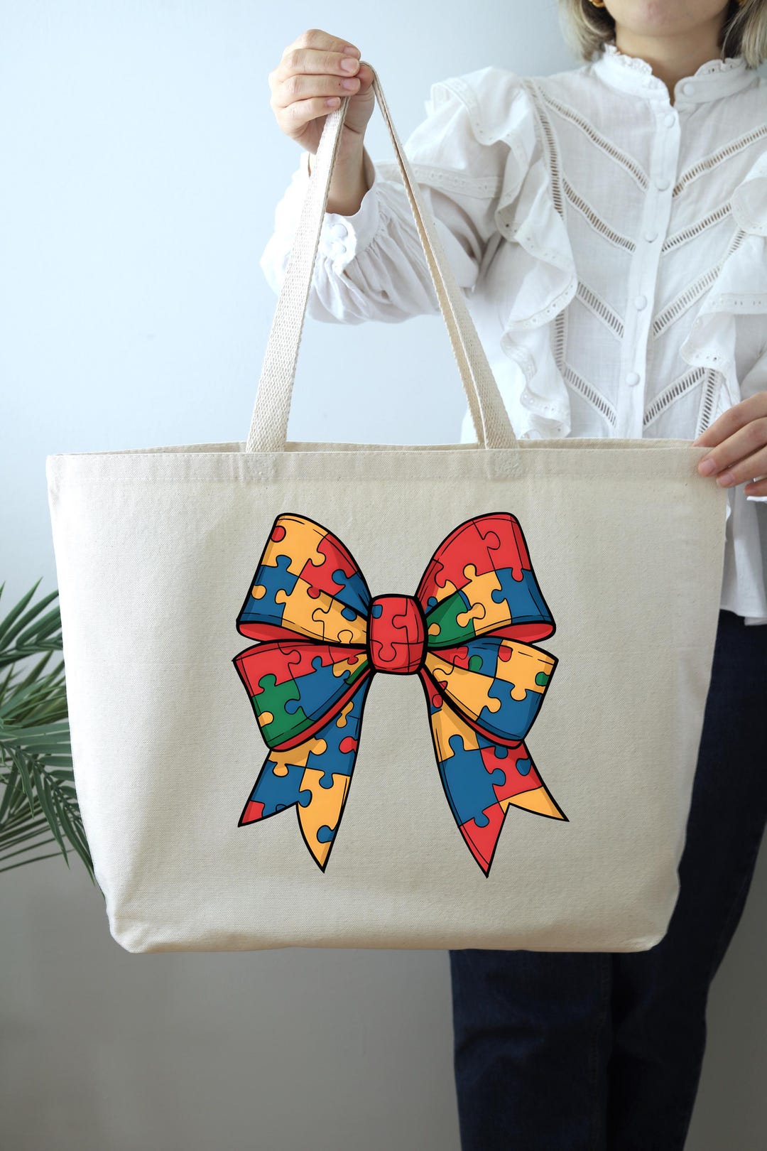 Autism Puzzle Tote Bag, Autism Bag for Women, Puzzle Autism Bag, Autism ...