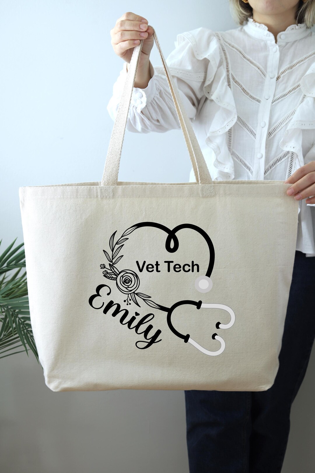 Custom Vet Tech Tote Bag, Veterinarian Bag, Vet Tech Gifts, Gift for ...