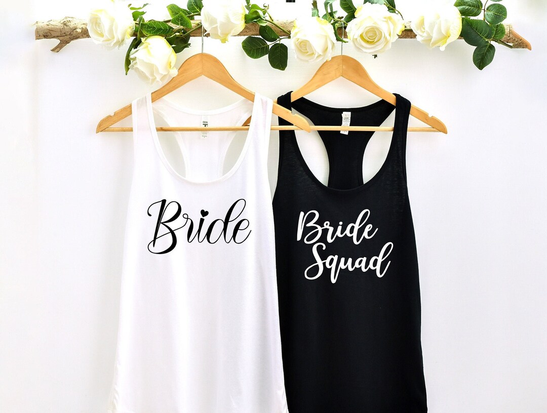 Bride Tank, Bride Squad Tank Tops, Bachelorette Party Shirt, Bridal ...