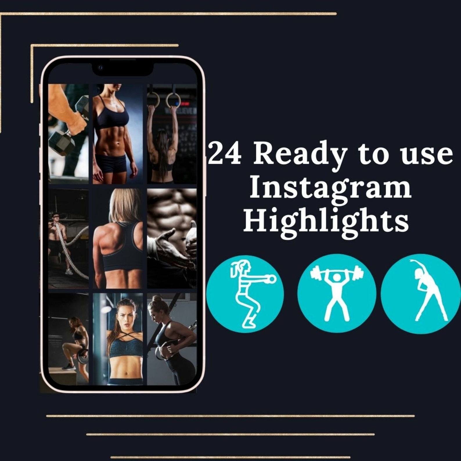 Fitness Instagram Highlights - Exercise Instagram Story Highlight Icons ...