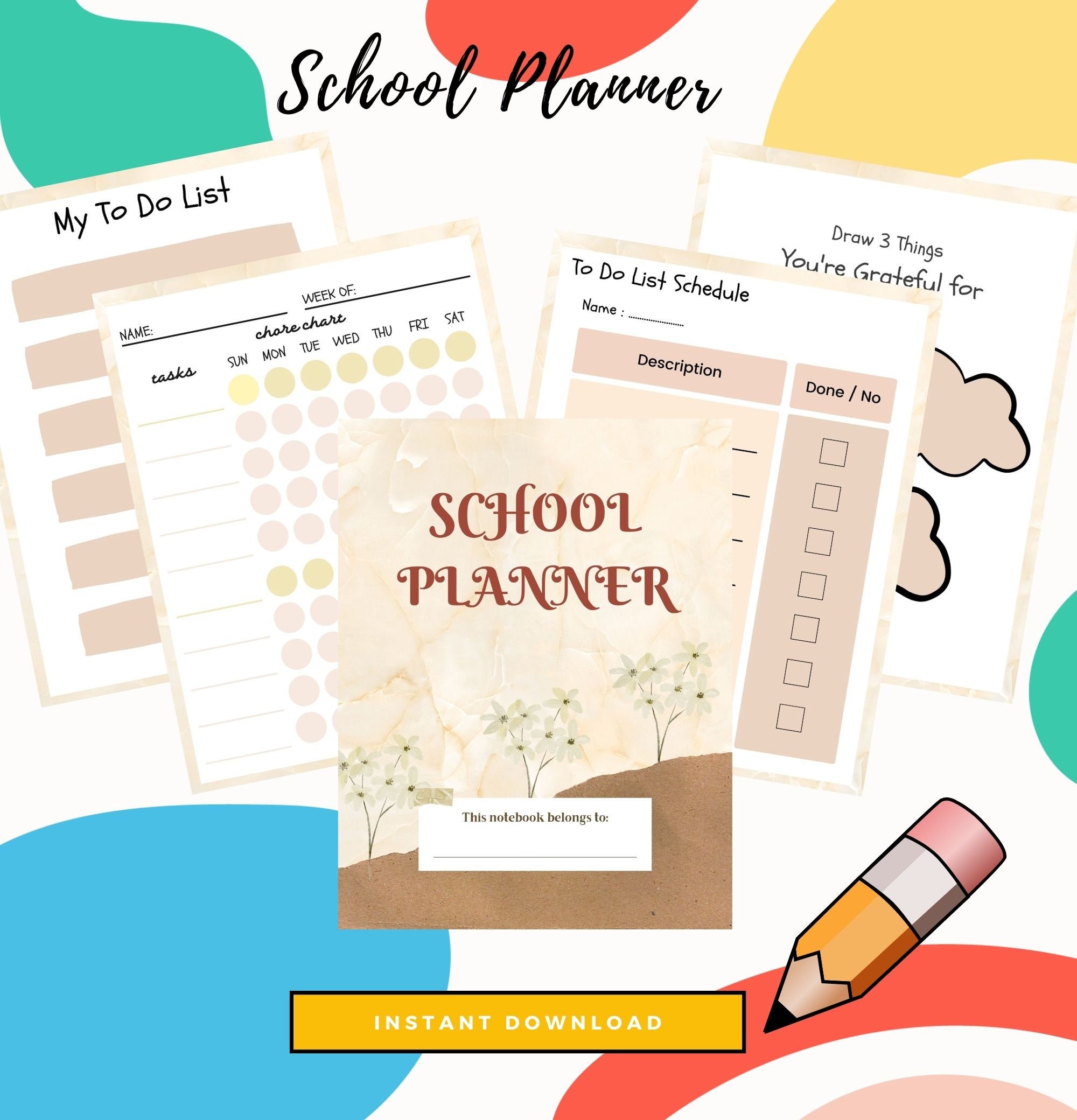 School Planner 2022-2023 School Planner School Calendar School ...