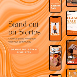 Orange Instagram Post Templates Canva | Engagement Instagram Branding ...