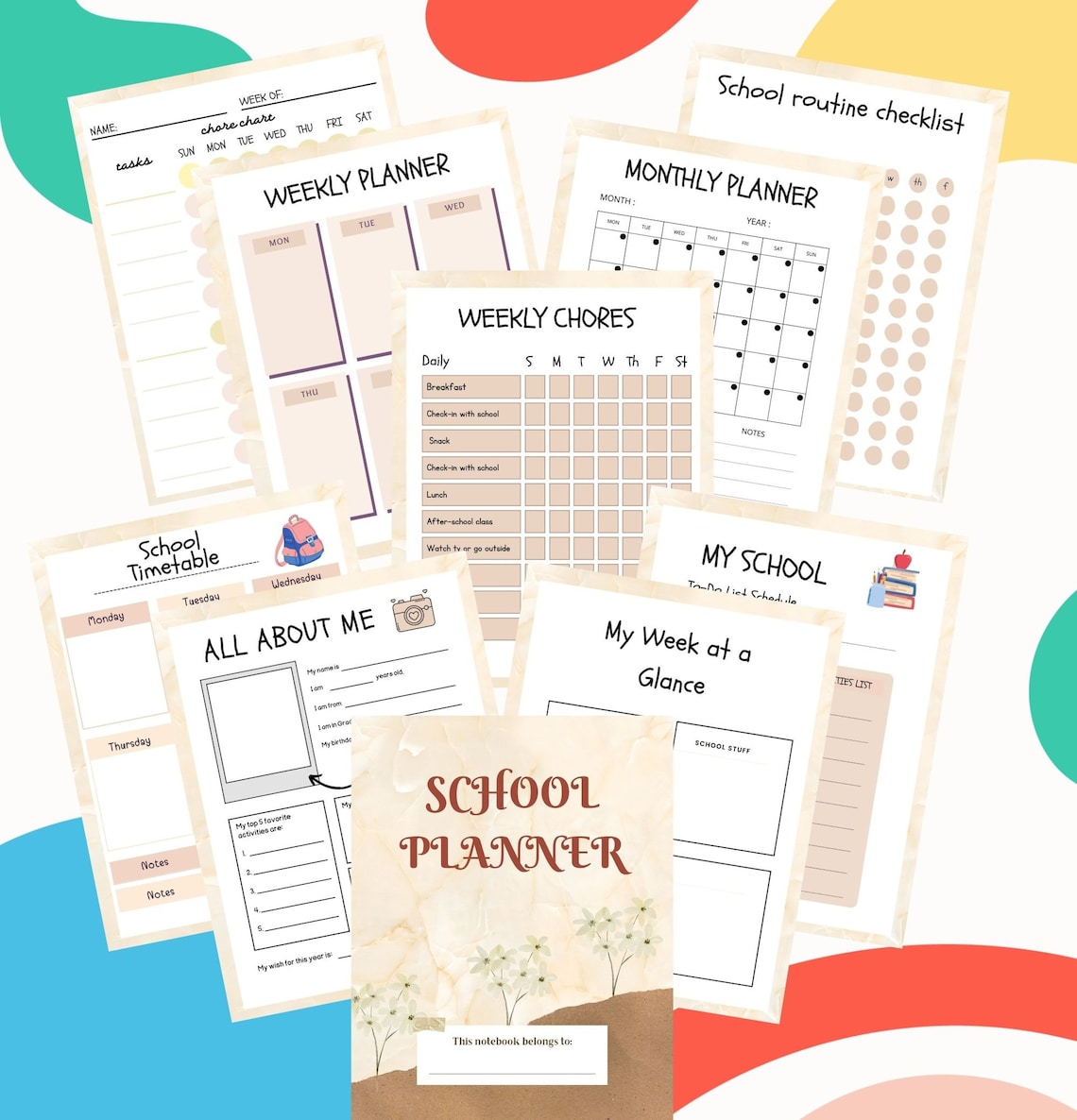 School Planner 2022-2023 School Planner School Calendar - Etsy