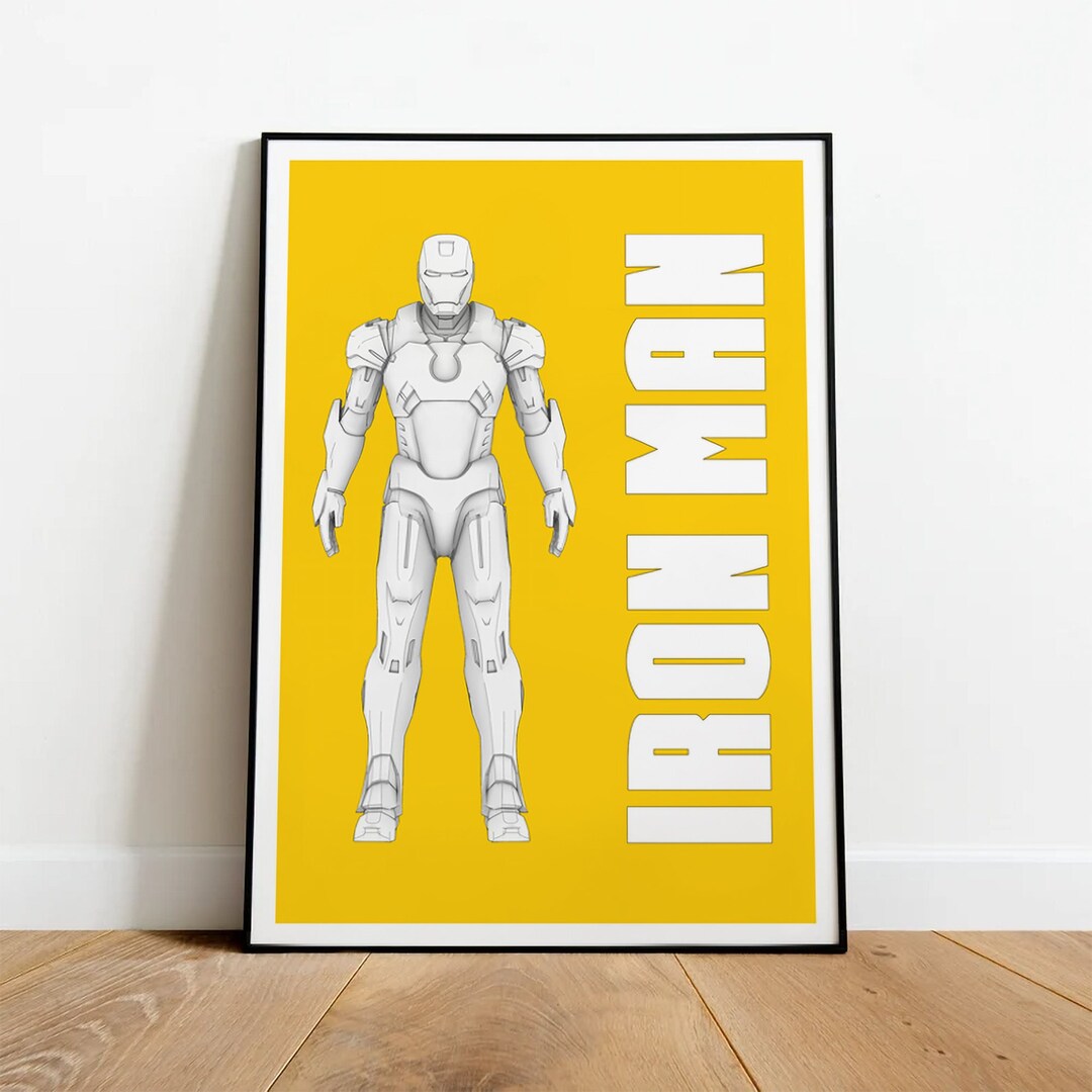 Iron Man Poster Marvel Comics Film Design Wall Art Print Hand Made ...