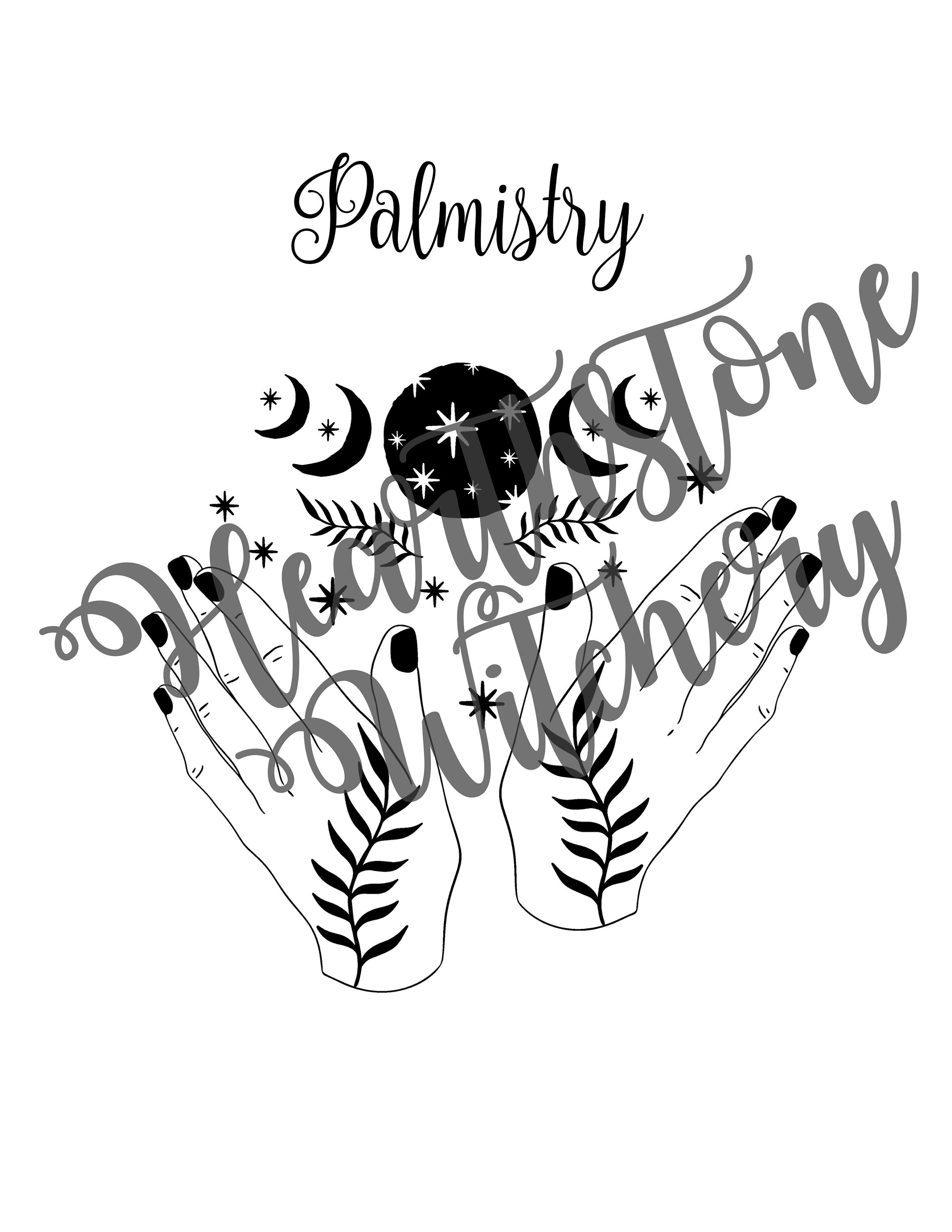 Palmistry Palm Reading Journal Book of Shadows Grimoire Printable Pages ...
