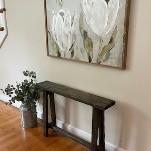 Vintage Style Narrow Bench, Skinny Thin Artisan Noodle, Sofa, Sitting ...