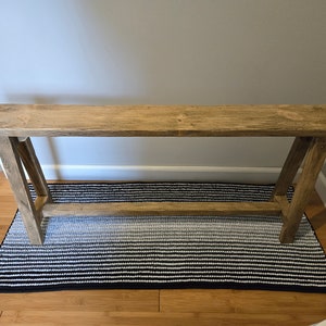 Vintage Style Narrow Bench, Skinny Thin Artisan Noodle, Sofa, Sitting ...