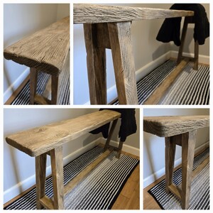 Vintage Style Narrow Bench, Skinny Thin Artisan Noodle, Sofa, Sitting ...