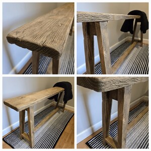 Vintage Style Narrow Bench, Skinny Thin Artisan Noodle, Sofa, Sitting ...