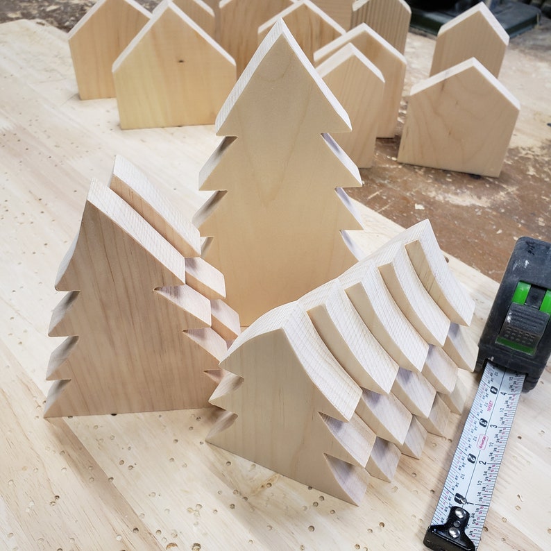 Wood Tree Mini Cut Out / Christmas Tree Craft / DIY Mini Shape - Etsy