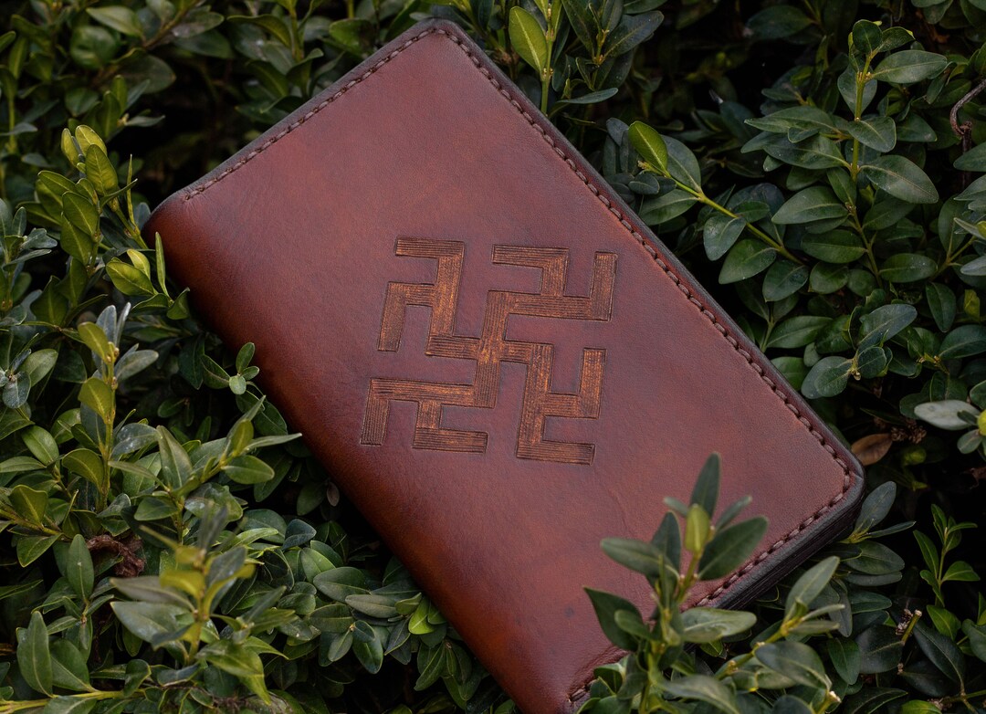 Handmade Custom Leather Wallet, Symbols and Signs - Etsy