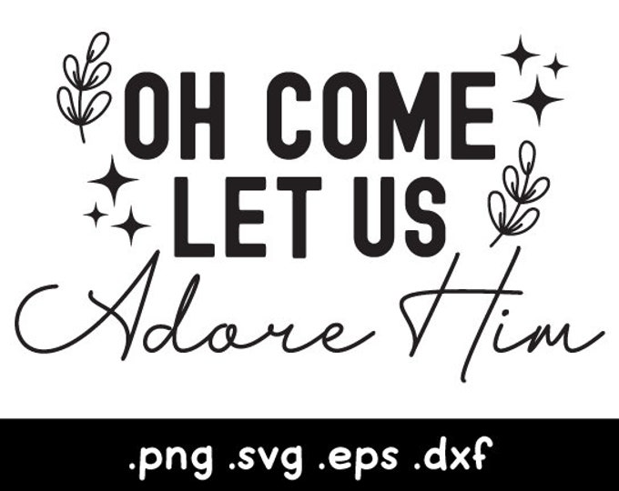 Oh Come Let Us Adore Him Christmas Tree SVG - Etsy Canada