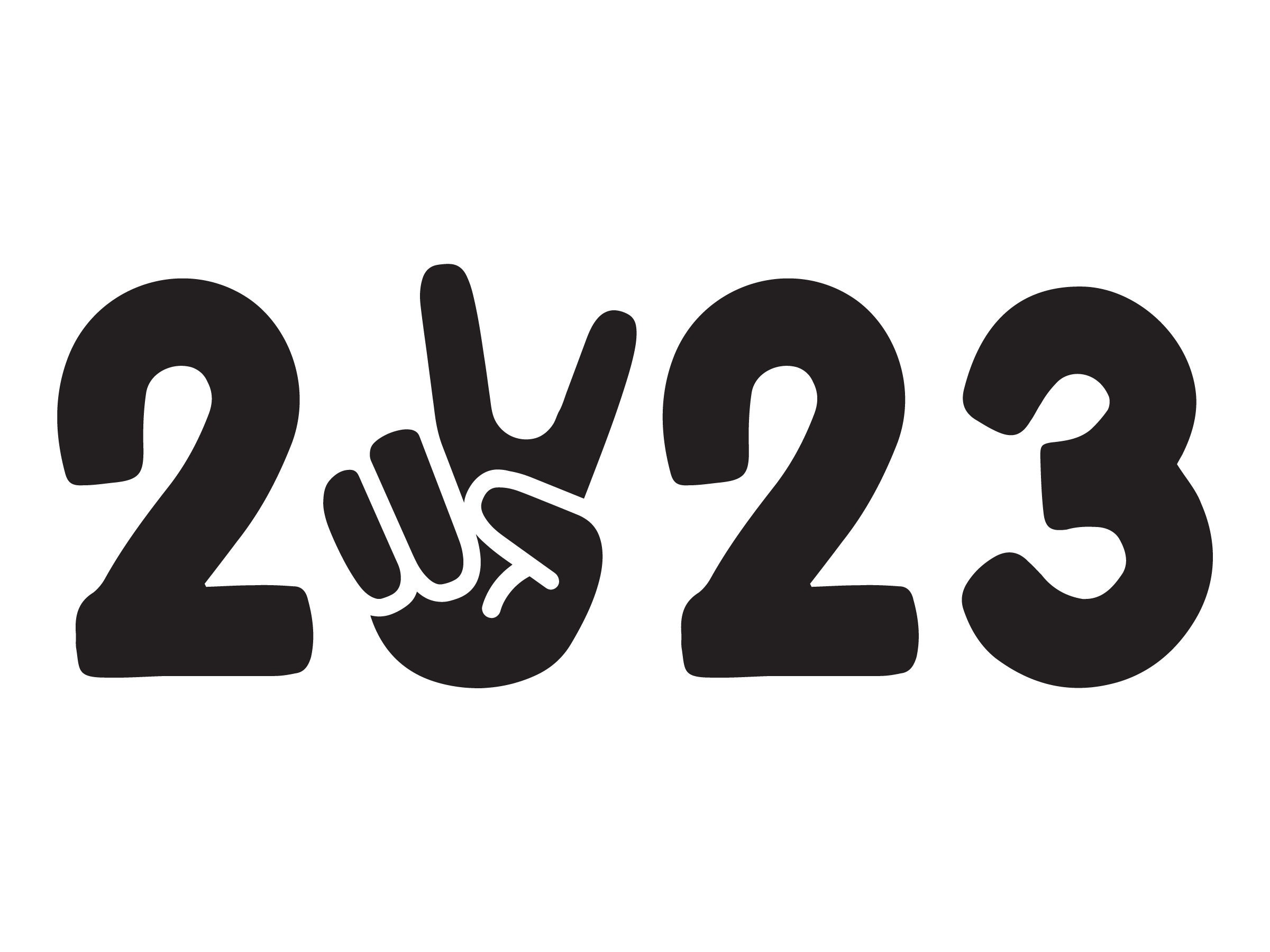 Peace Out 2023, Happy New Year Svg, Retro New Year, Cheers to New Year ...