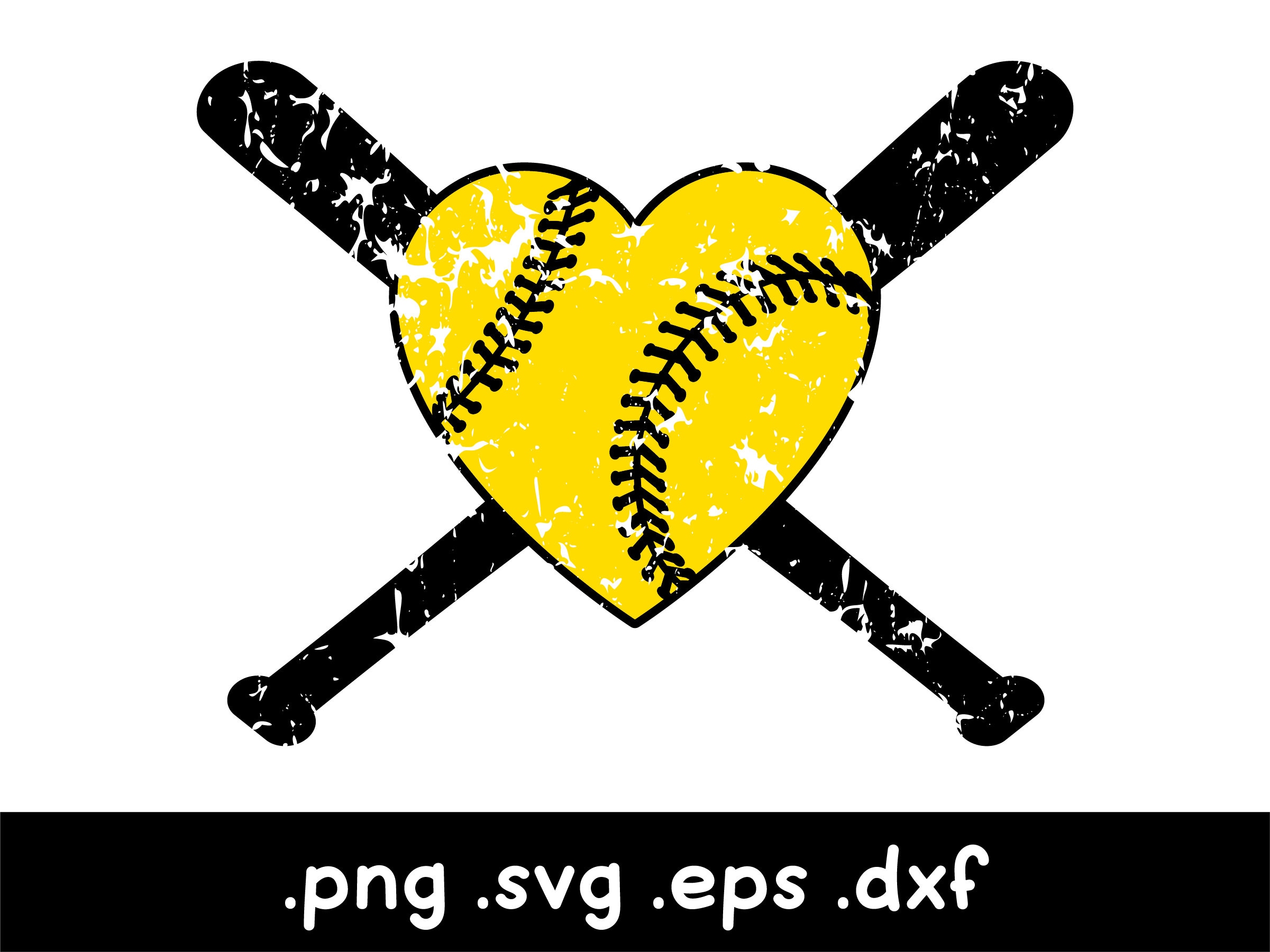 Softball Heart Svg, Softball Clipart, Love Softball Svg, Softball Mom ...