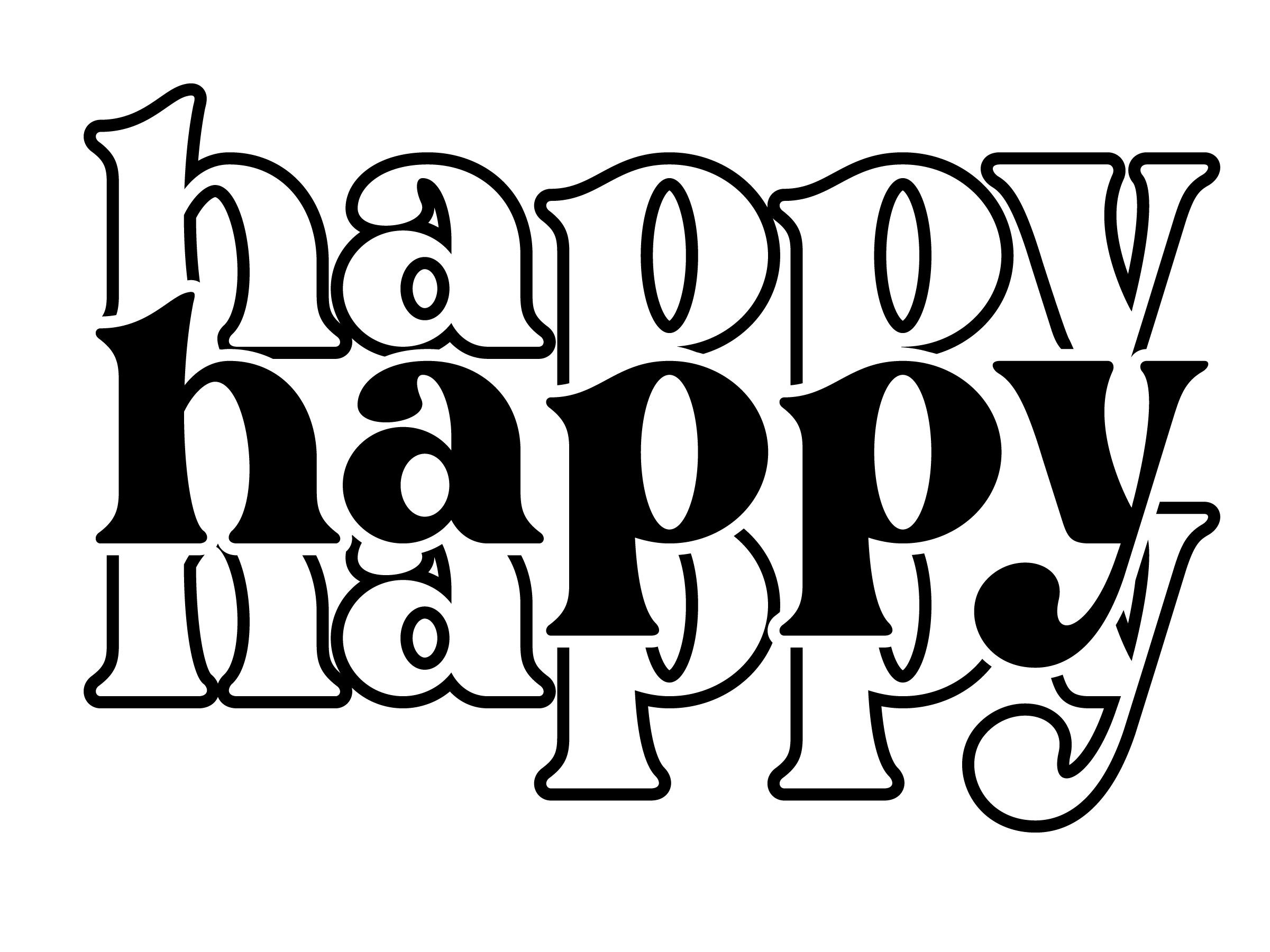 Happy Happy Happy Svg, Choose Happy Svg, Retro Svg Design, Groovy Svg ...