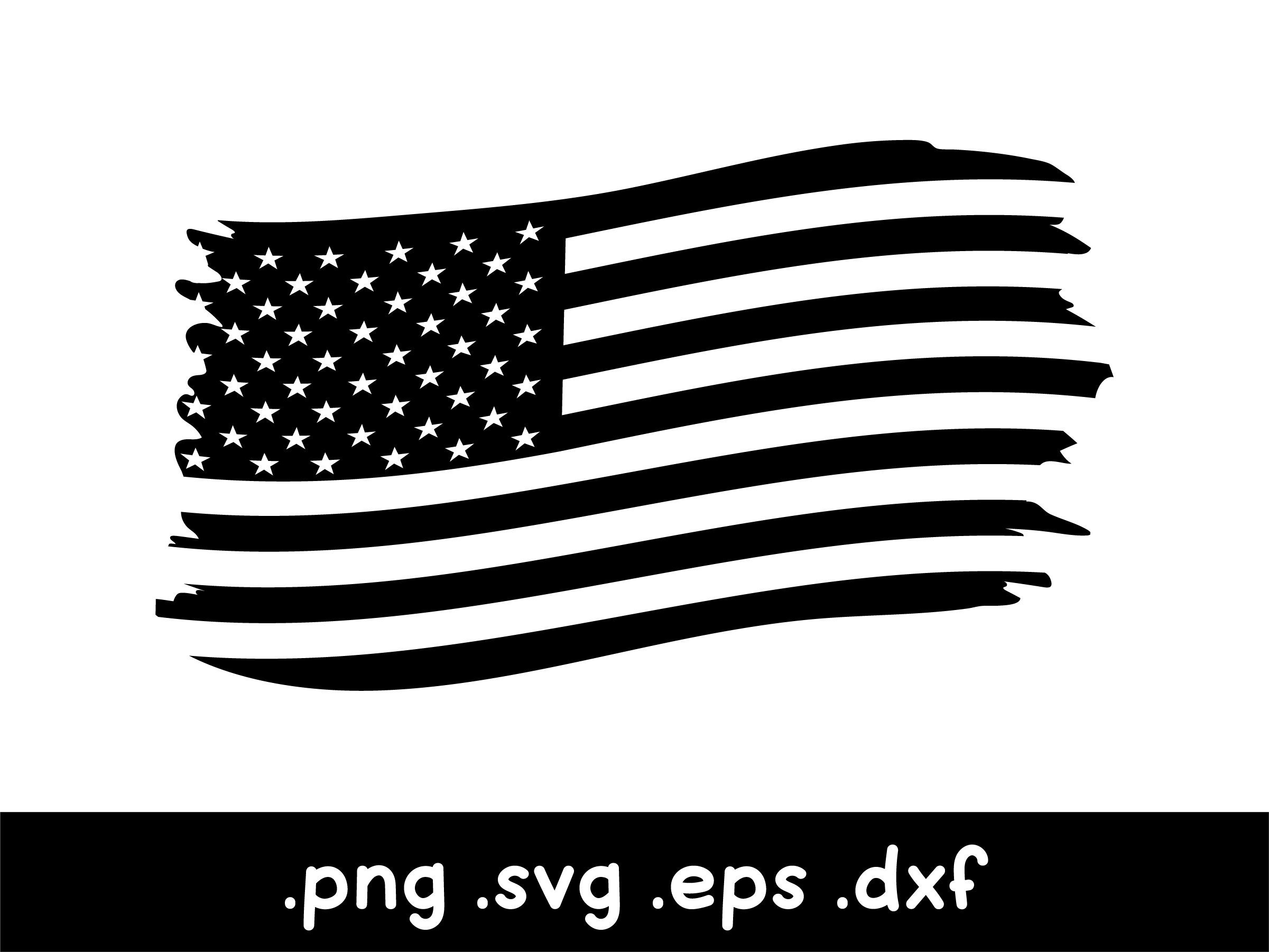 Distressed American Flag Svg, American Flag Silhouette, USA Flag ...