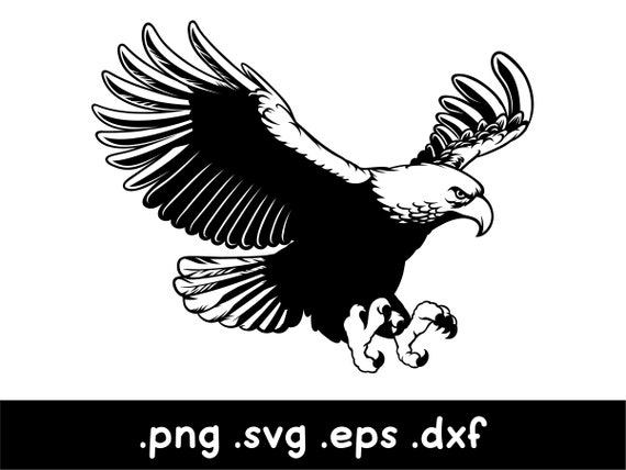 Eagle Mascot Svg Eagle Svg Eagle Silhouette Svg God Bless | Etsy