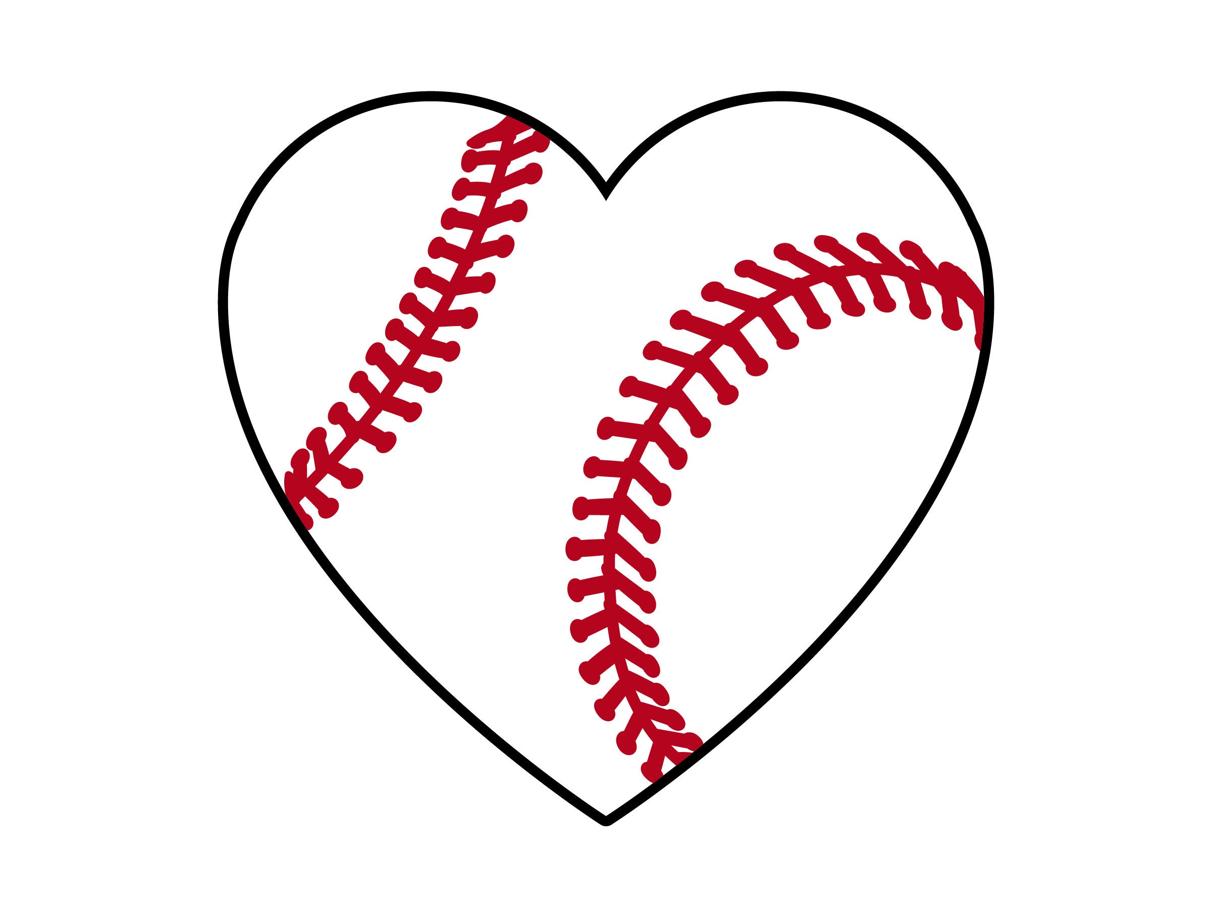 Baseball Heart Svg, Baseball Clipart, Love Baseball Svg, Baseball Mom ...
