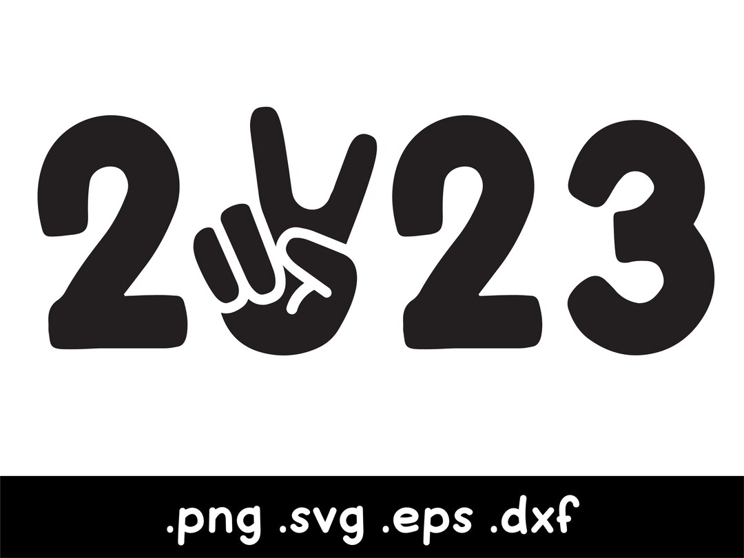 Peace Out 2023, Happy New Year Svg, Retro New Year, Cheers to New Year ...