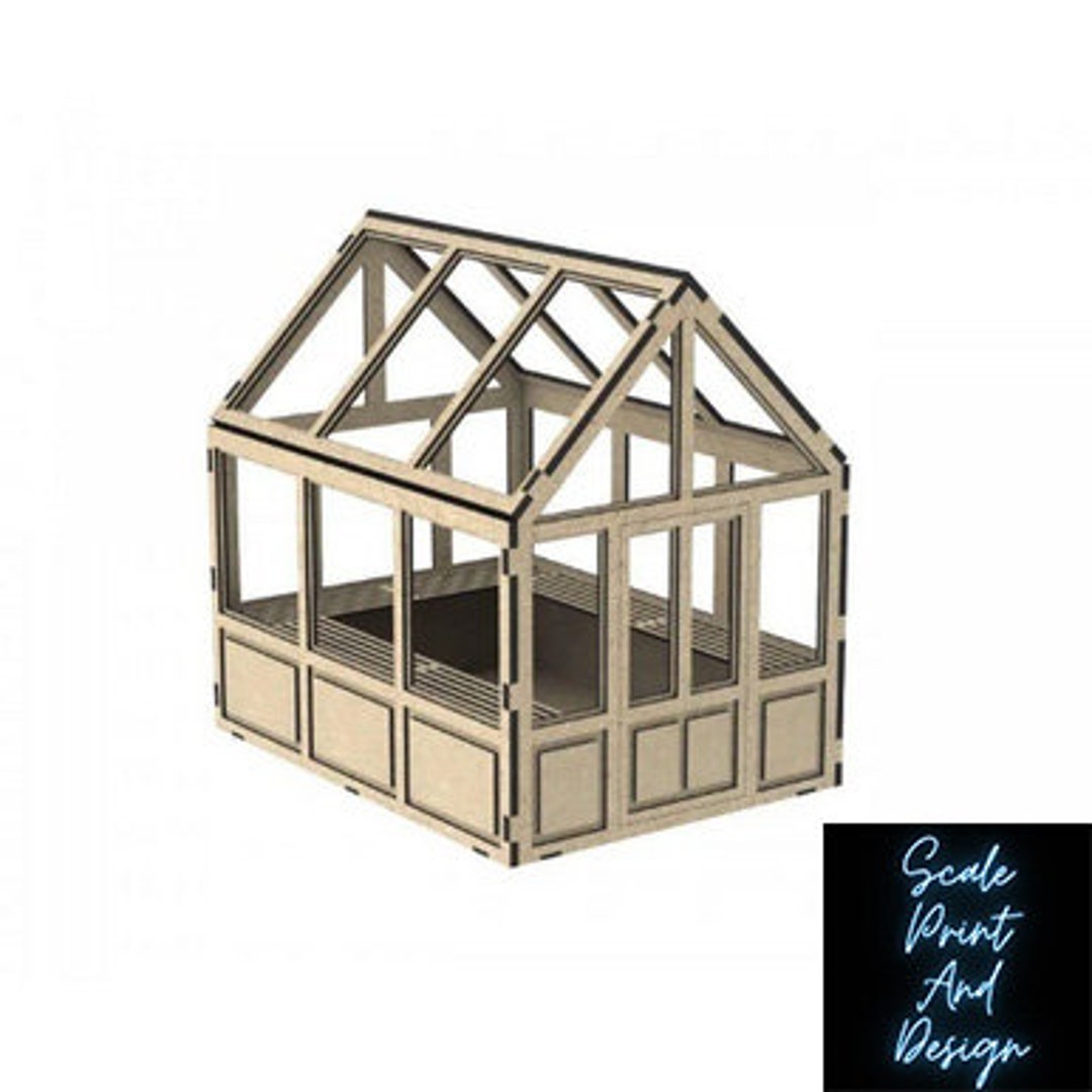 Greenhouse Kit - Style 1 - Dolls House Miniature - Laser Kits - Dolls ...