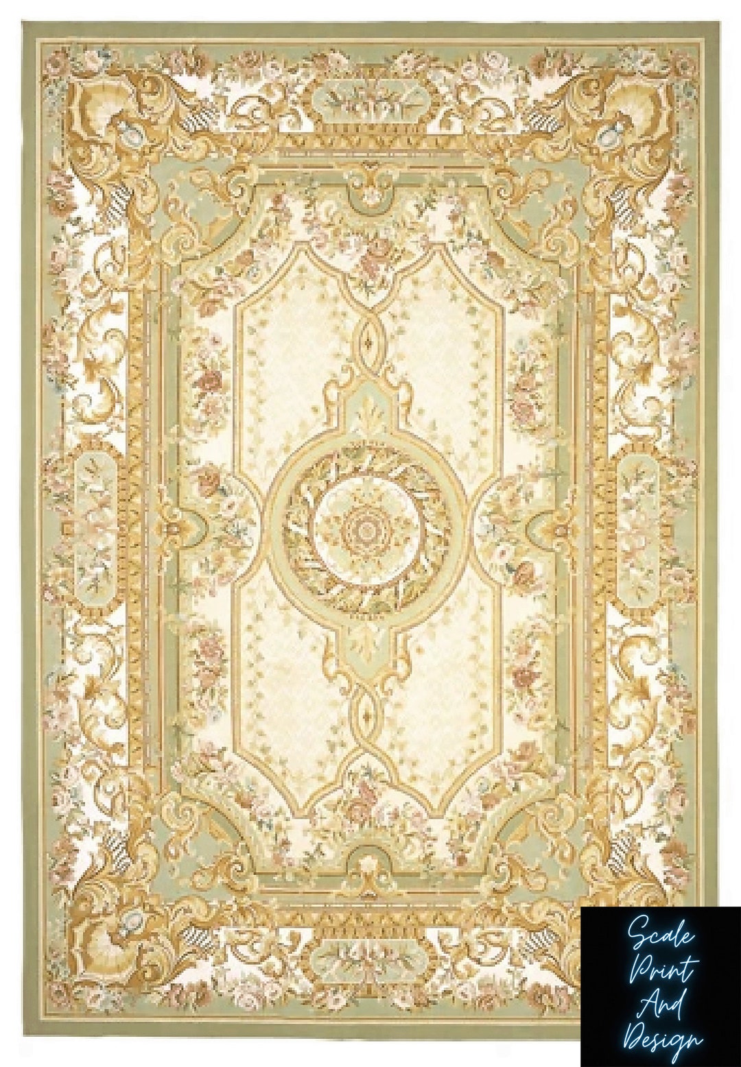 The Royal Dollhouse Rug - Sizes for All Scales Available - Custom Sizes ...