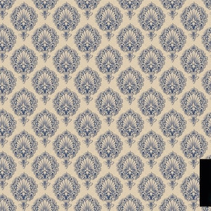 Elwyn Victorian Damask Dollhouse Miniature Wallpaper - All Scales ...