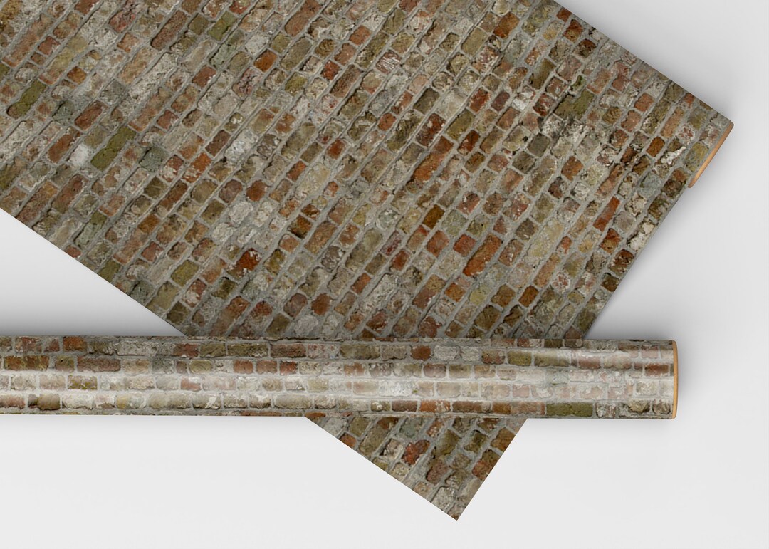 Damaged Old Bricks - Dollhouse Miniature External Paper-all Scales ...