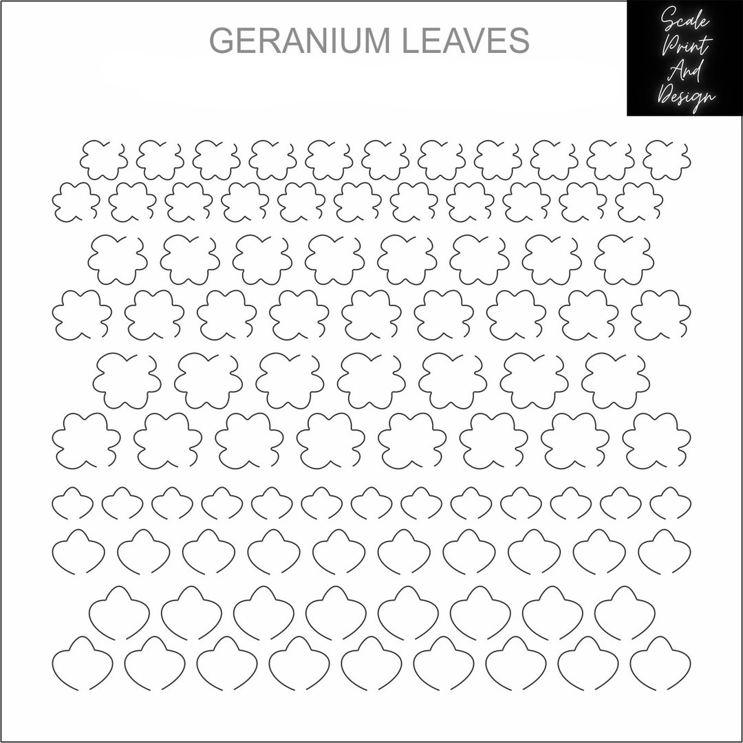 Geranium Leaves Laser Cut Paper Flowers - Dollhouse Miniatures ...
