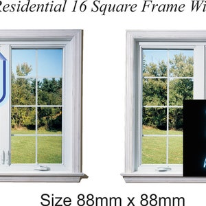 Residental 16 Square White Frame Window Dollhouse Miniature Vinyl ...