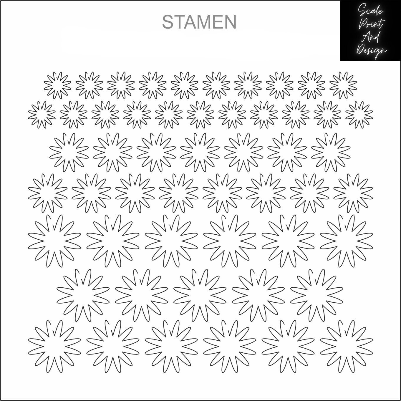 Stamen Laser Cut Paper Flowers Dollhouse Miniatures Dollhouse ...