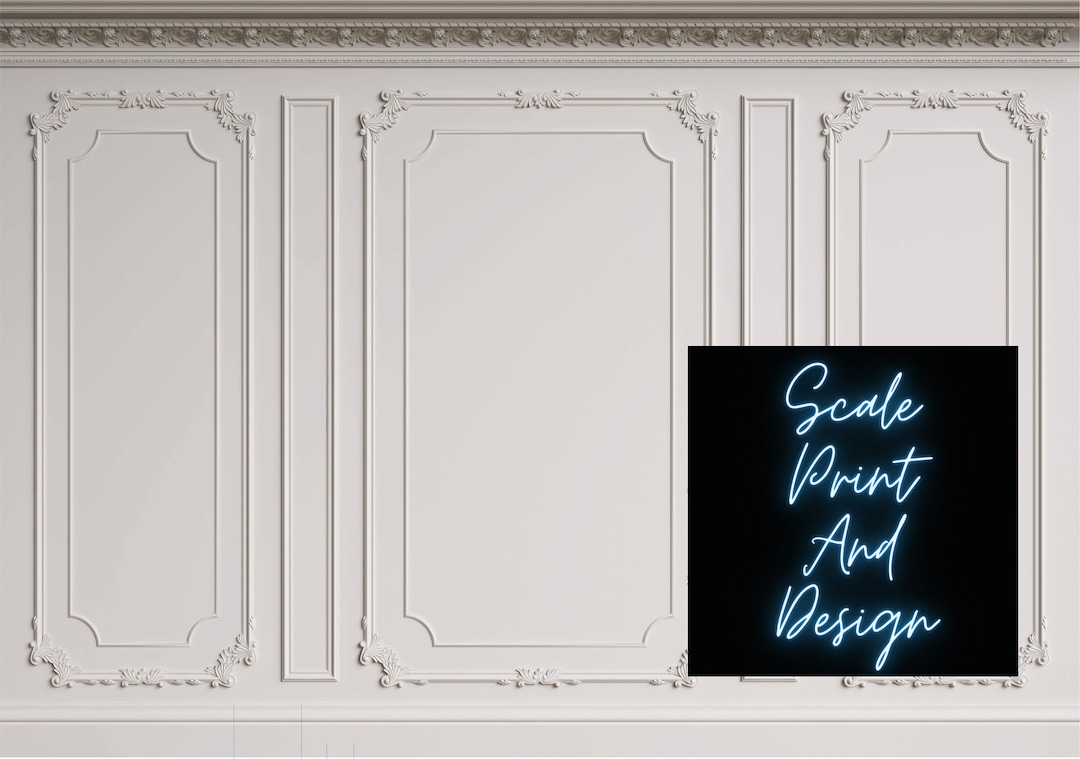 Classic Wall Design - Dollhouse Miniature Wallpaper - All Scales ...