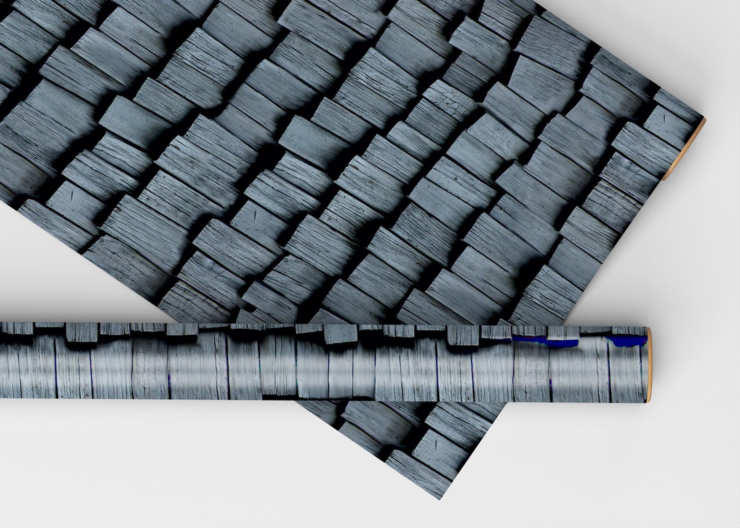 Old Wooden Shingles - Dollhouse Miniature External Paper-all Scales ...