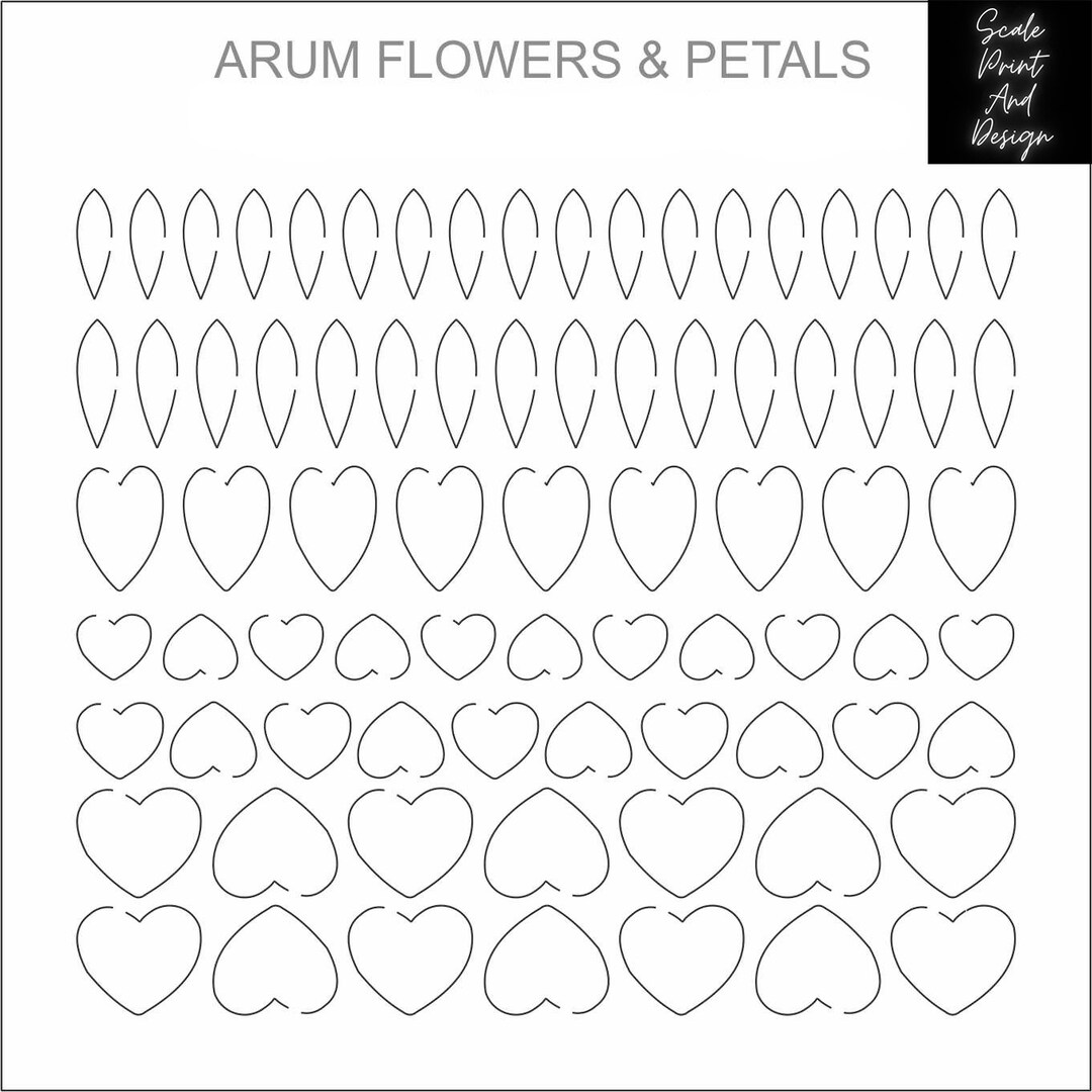 Aram Flowers and Petals Laser Cut Paper Flowers - Dollhouse Miniatures ...