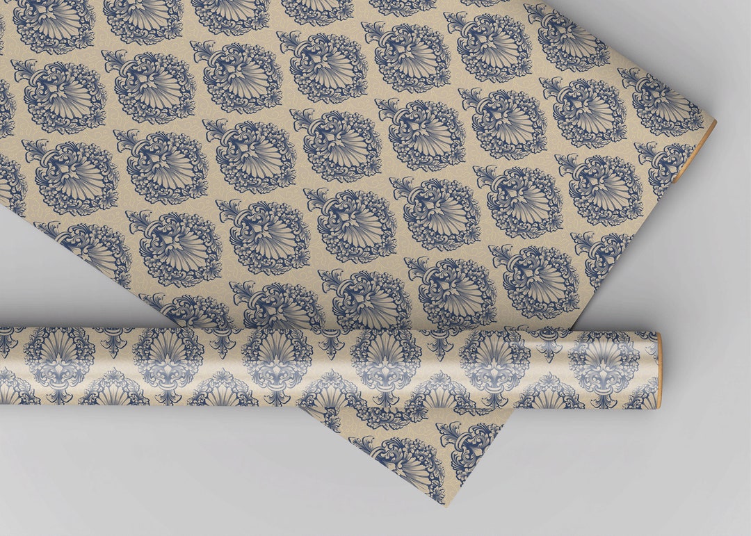 Elwyn Victorian Damask Dollhouse Miniature Wallpaper - All Scales ...