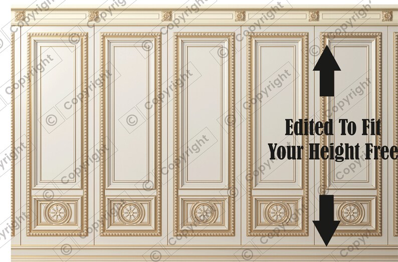 Golden Alexandre Wall Design - All Scales Available - Paper, Self ...