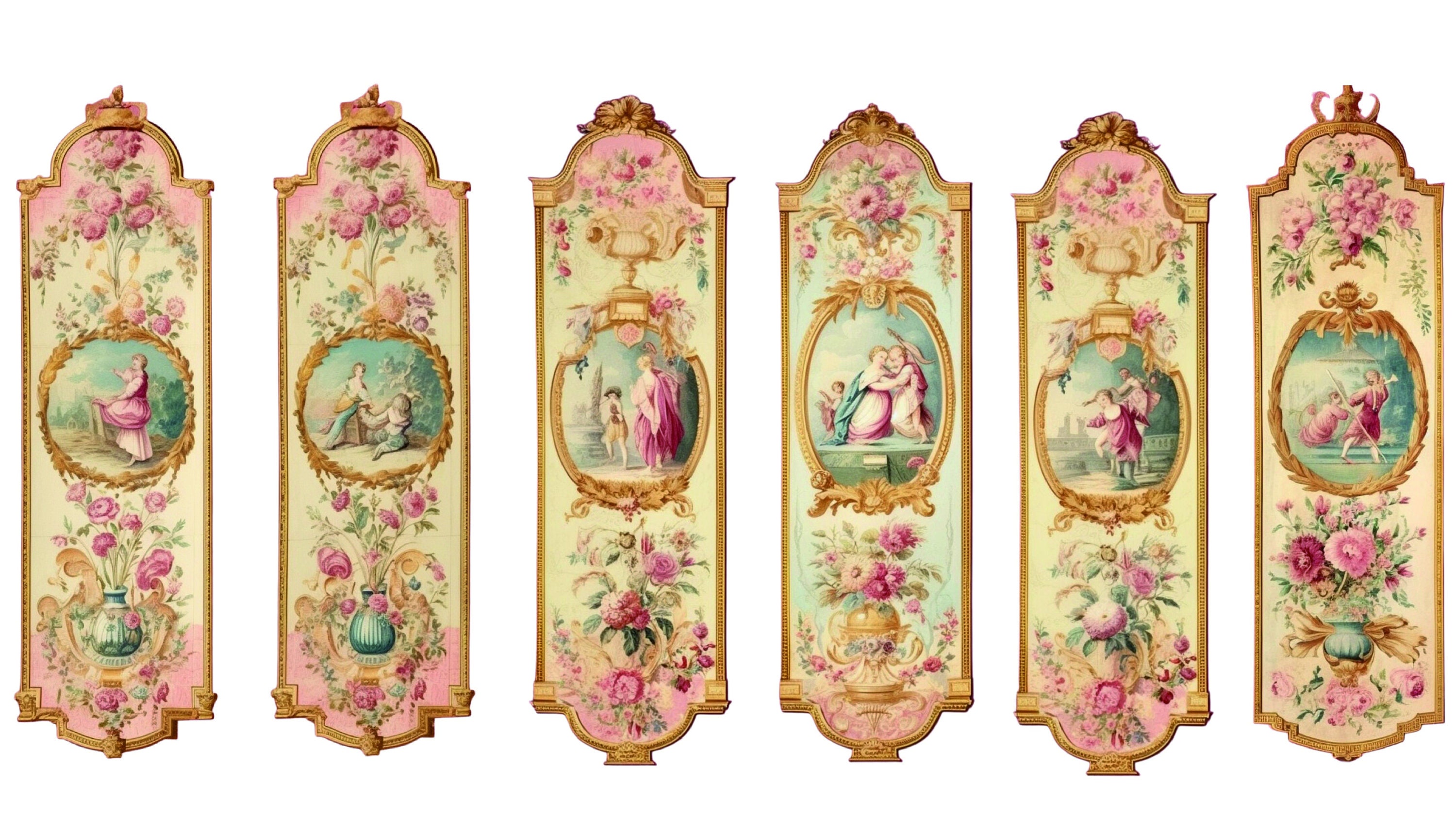 Vevila Wall Panels Set Dollhouse Miniature Wallpaper All - Etsy