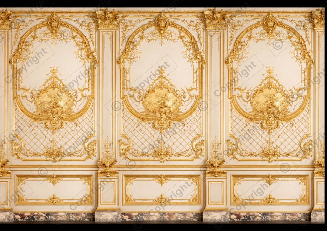 Dollhouse Miniature Wallpaper - French Regal Panels - All Scales ...