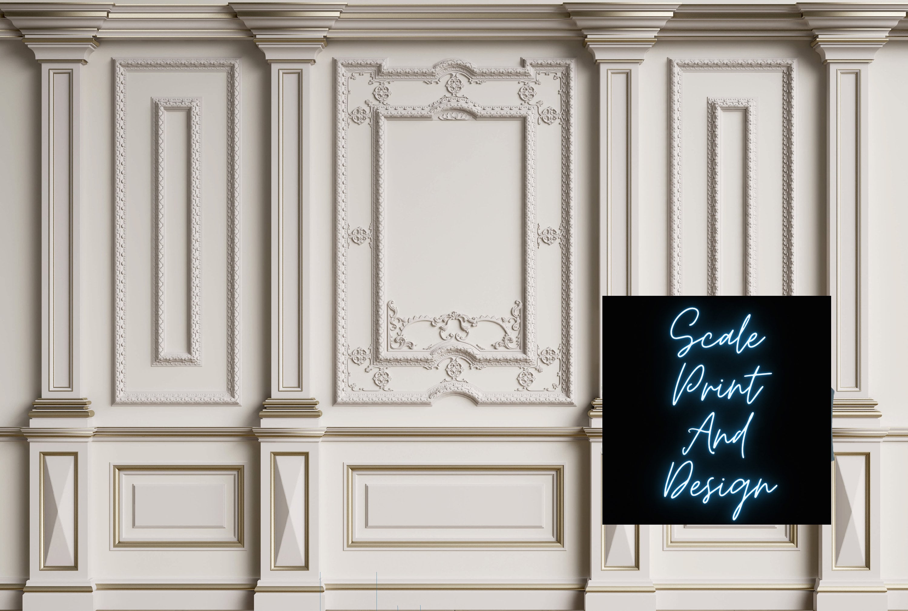 Classic Harriet Wall Design Dollhouse Miniature Wallpaper | Etsy