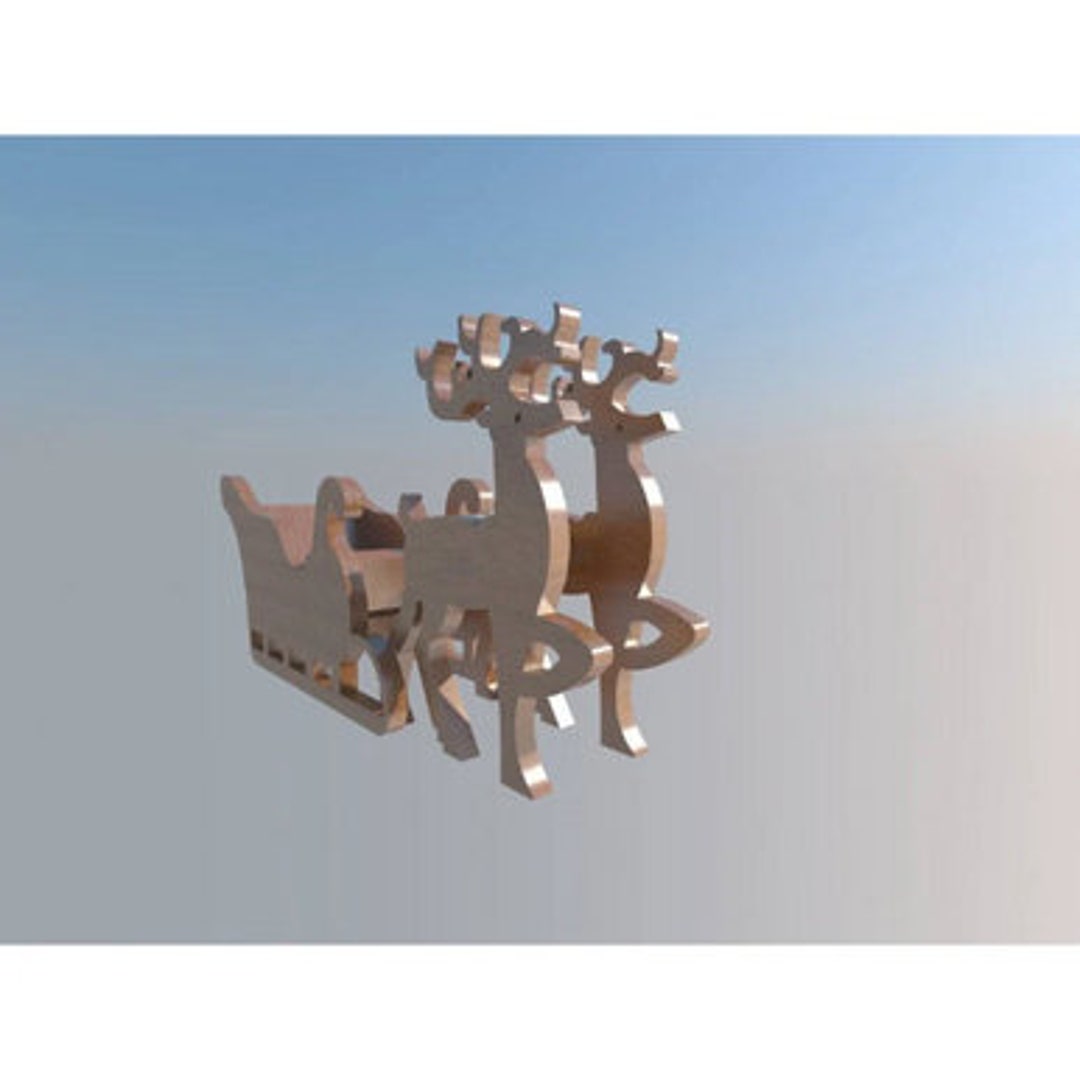 Deer & Sleigh Kit - Dolls House Miniature - Laser Kits - Dolls House ...
