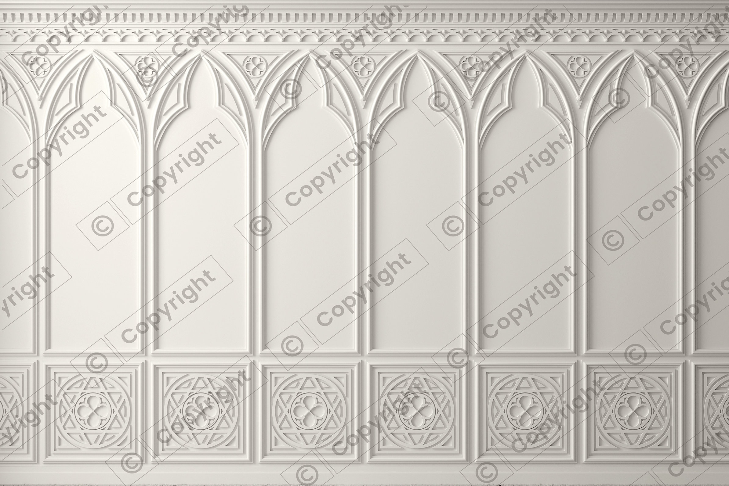 Victorian Gothic Wall Design - All Scales Available - Paper, Self ...