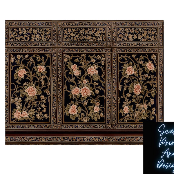Tudor Rose Wallpaper - Etsy