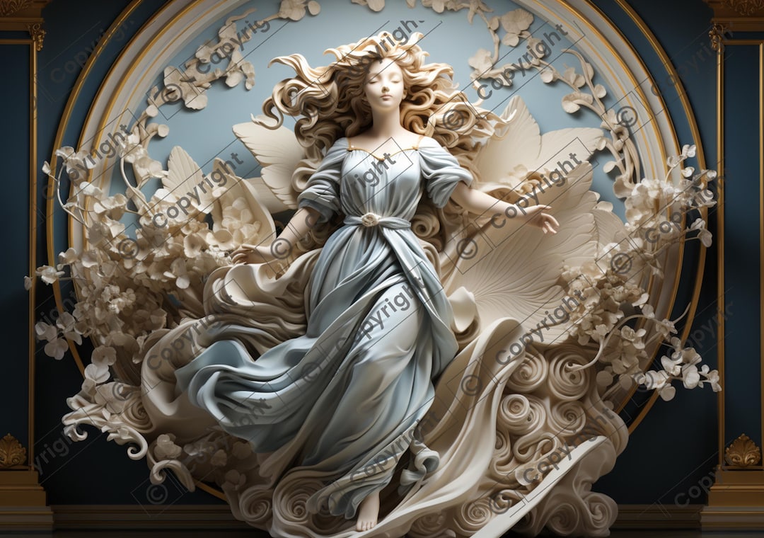 Heavenly Style 8 Mural Dollhouse Miniature Wallpaper - All Scales ...