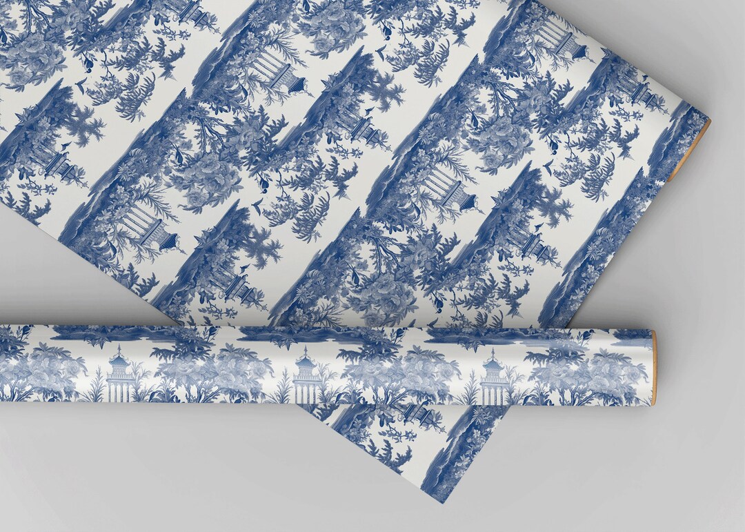 Chinoiserie Toile Luxury Dollhouse Miniature Wallpaper - All Scales ...