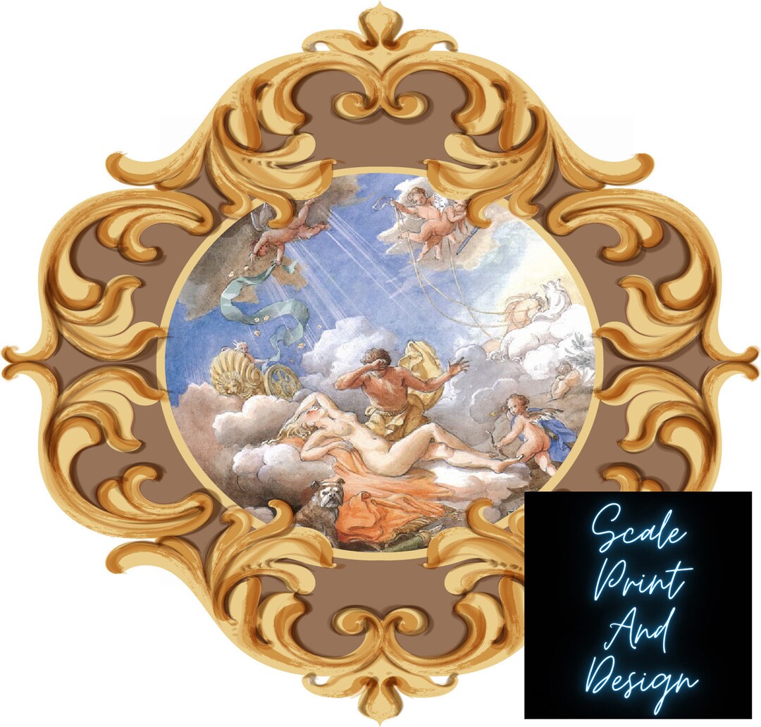 Lucas Ceiling Square Panel Paper - Miniature Dollhouse - Sizes for All ...