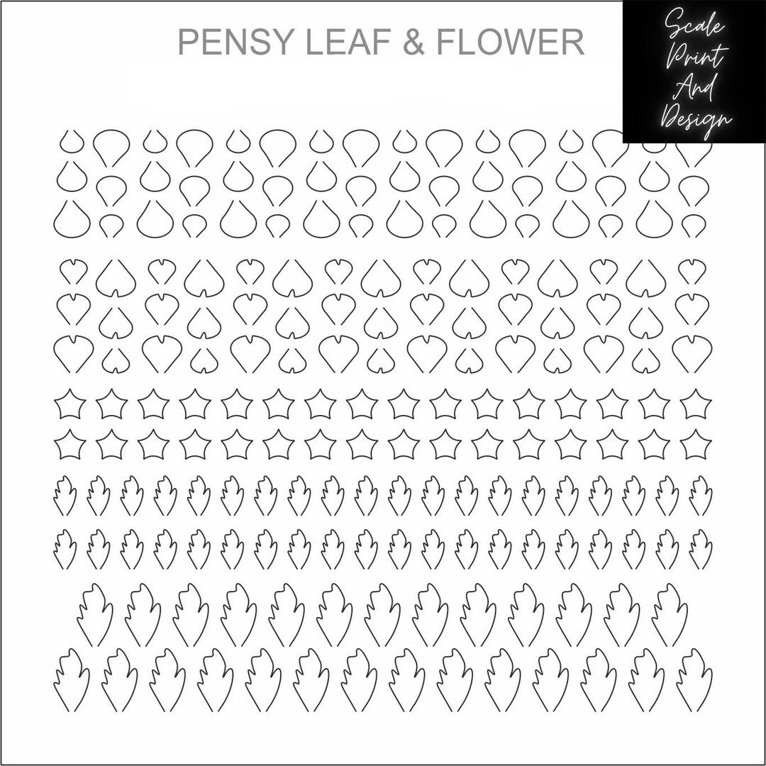 Pensy Leaf and Flower Laser Cut Paper Flowers - Dollhouse Miniatures ...