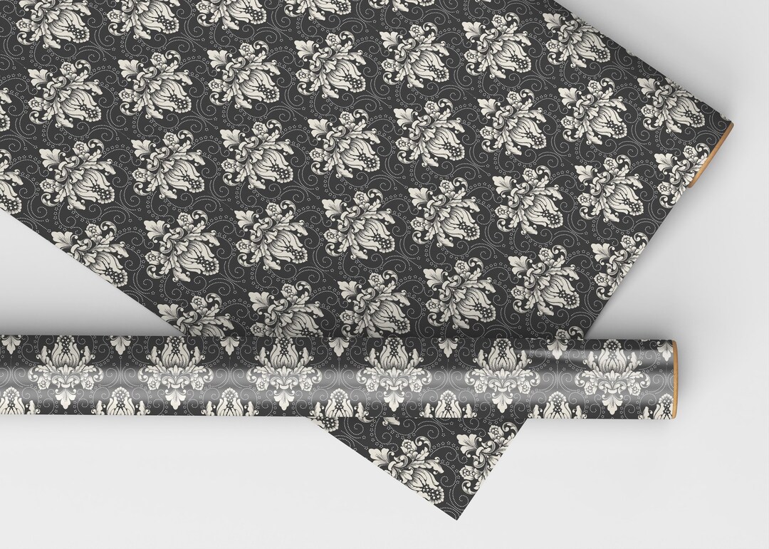 Freedom Damask Dollhouse Miniature Wallpaper - All Scales Available ...