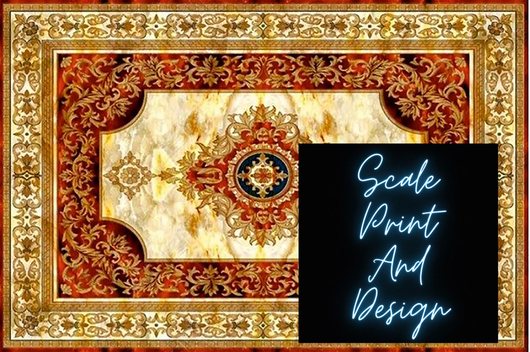 Regal Red Dollhouse Rug - Sizes for All Scales Available - Custom Sizes ...