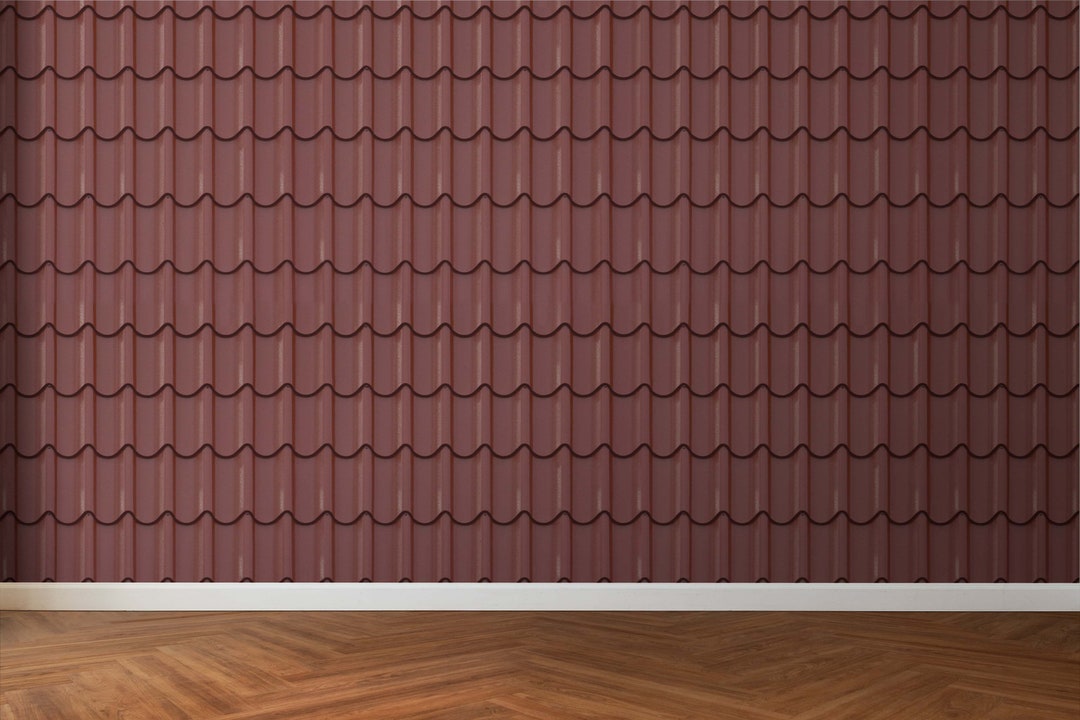 Dark Red Clay Tiles - Dollhouse Miniature External Paper-all Scales ...